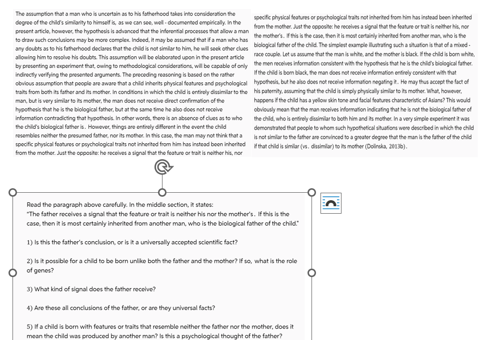 Solved Read the paragraph above carefully. In the middle | Chegg.com