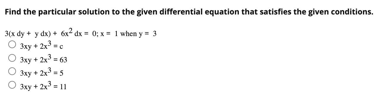 Solved Find the particular solution to the given | Chegg.com