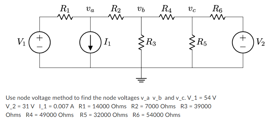 Solved Use node voltage method to find the node voltages | Chegg.com