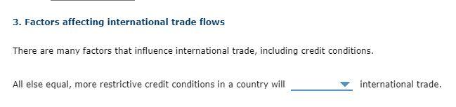 Solved 3. Factors affecting international trade flows There | Chegg.com