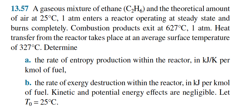 Solved 13.57 A gaseous mixture of ethane (C2H) and the | Chegg.com