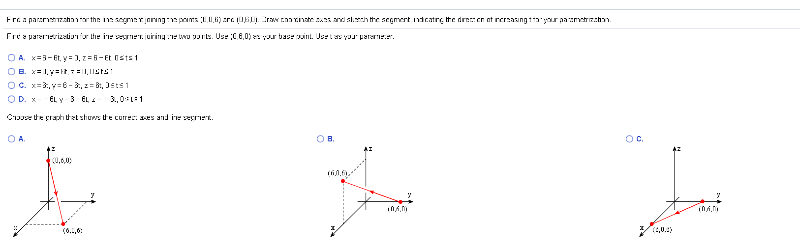 Solved Find a parametrization for the line segment joining | Chegg.com