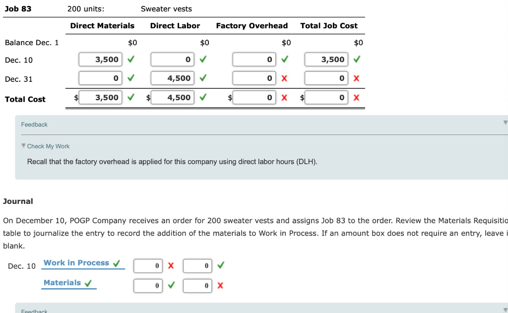 Solved Mastery Problem: Job Order Costing Purl of Great | Chegg.com
