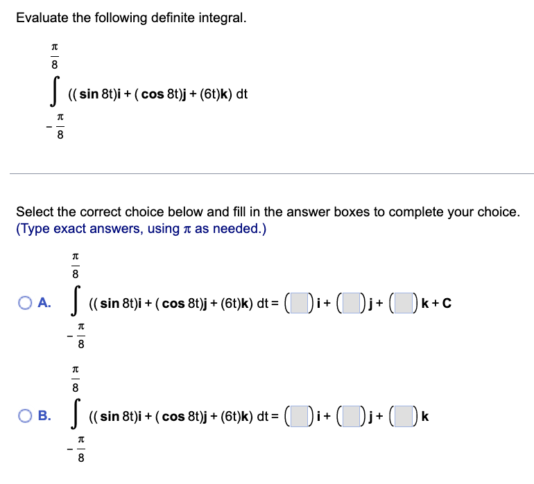 Solved Evaluate the following definite integral. | Chegg.com
