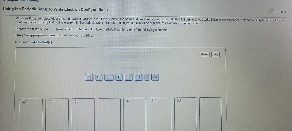 Solved When Writing A Complete Electron Configuration You