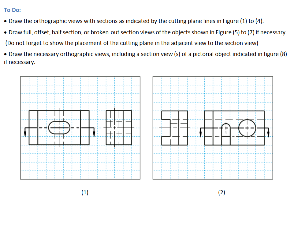 Solved Draw the section views and all other views | Chegg.com