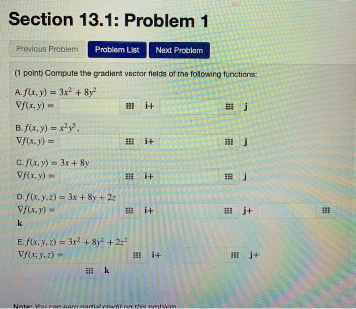 Solved Section 13.1: Problem 1 Previous Problem Problem List | Chegg.com