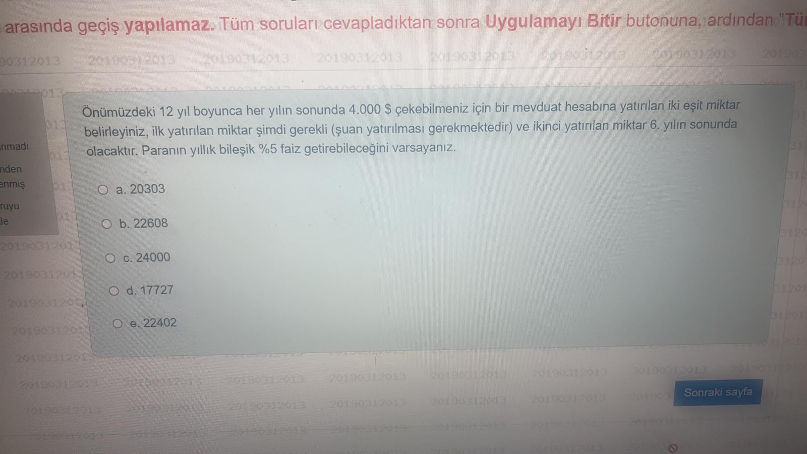 Solved inda geçiş yapılamaz. Tüm soruları cevapladıktan | Chegg.com