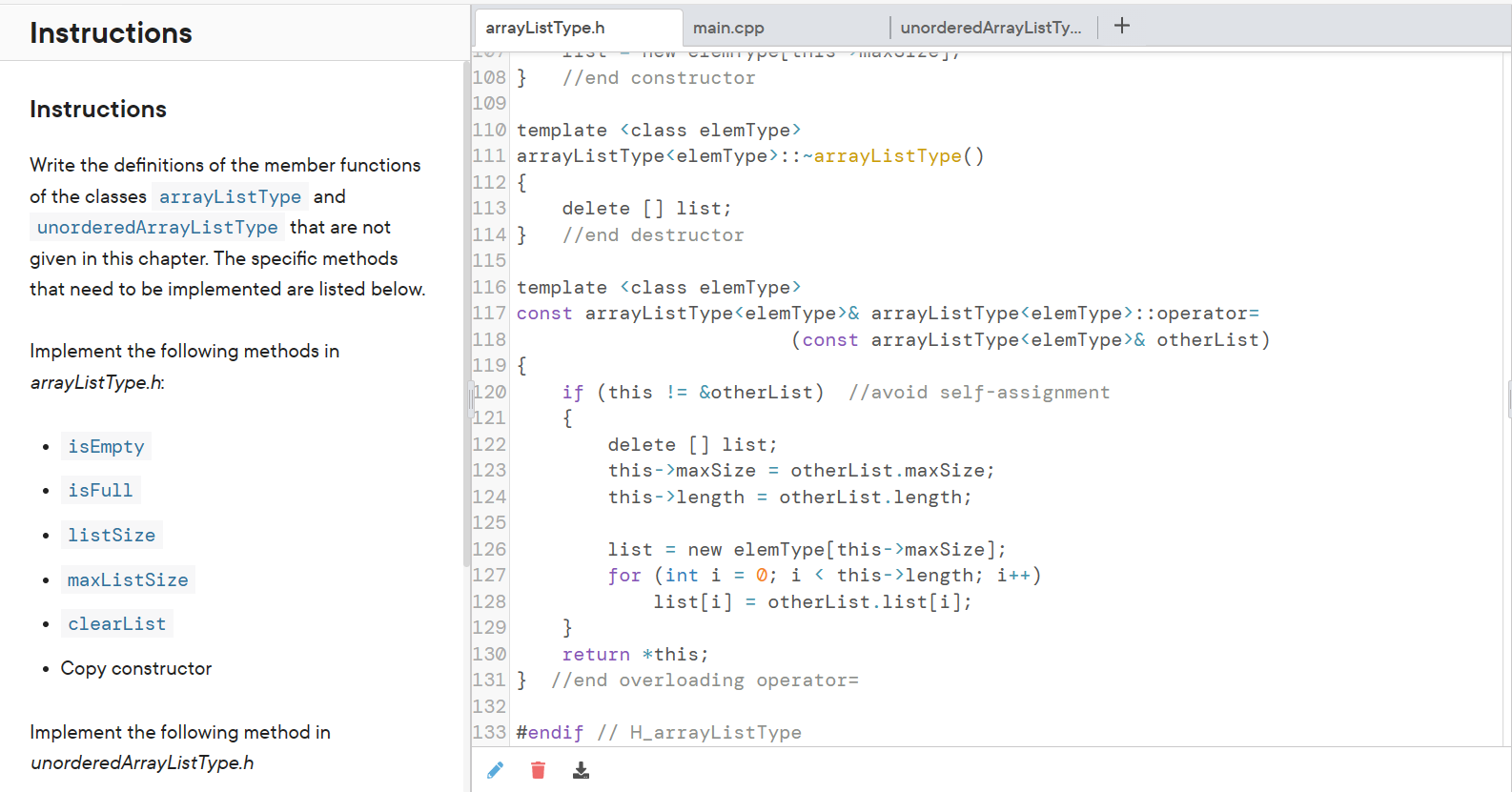 Solved Instructions Write the definitions of the member | Chegg.com