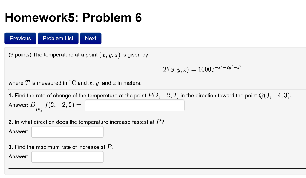 Solved Homework5: Problem 6 Previous Problem List Next (3 | Chegg.com
