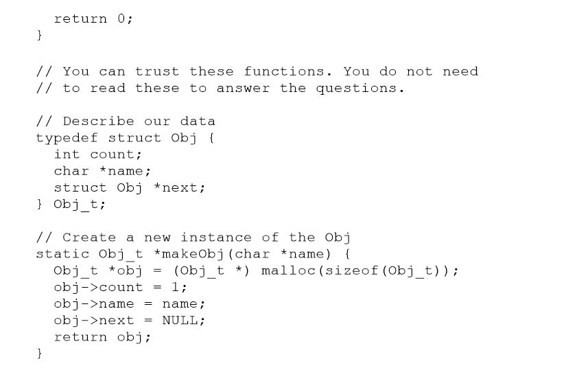Solved Read the comments and evaluate the reference count. | Chegg.com