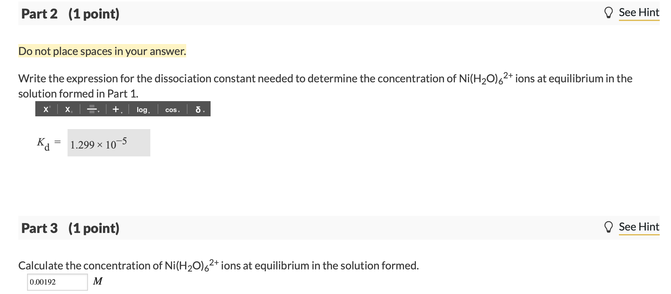 Metal cations in solution are complexed to H2O | Chegg.com