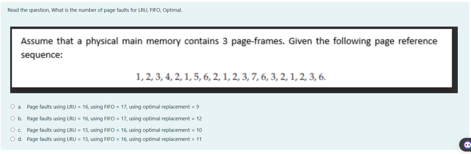 Solved Assume that a physical main memory contains 3 | Chegg.com