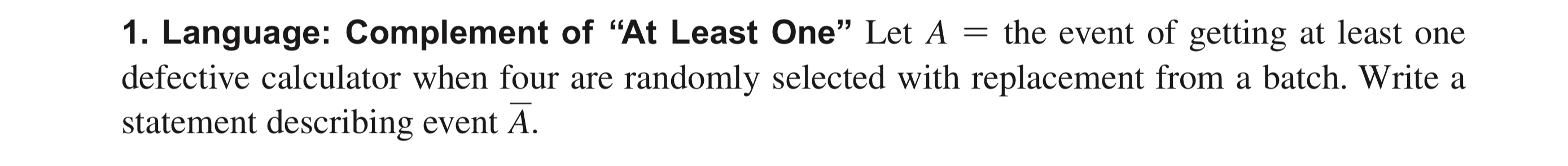 Solved 1. Language: Complement of "At Least One" Let A= the | Chegg.com