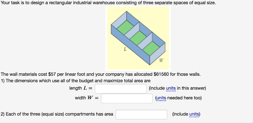 Solved Your task is to design a rectangular industrial | Chegg.com