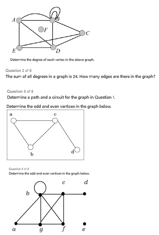 Solved Determine the degree of each vertex in the above | Chegg.com