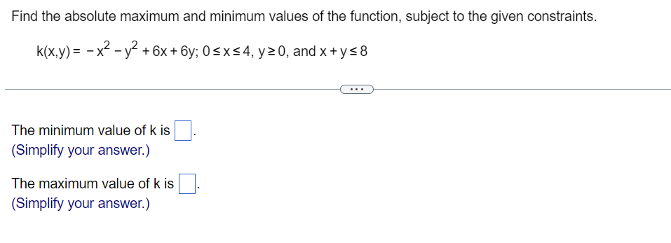 Solved Need help using the Extreme-Value Theorem to find | Chegg.com