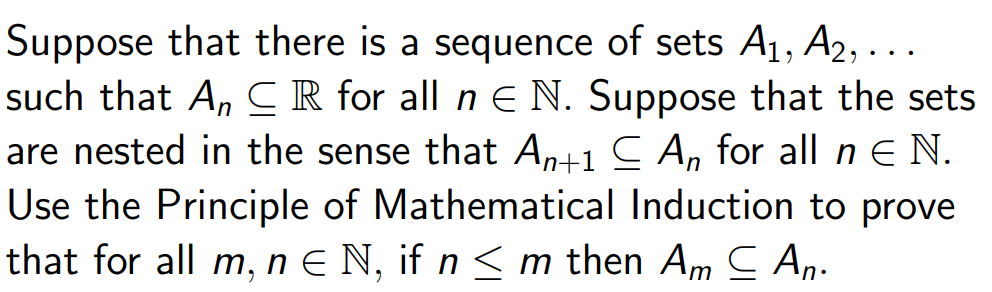 Solved Suppose that there is a sequence of sets A1, A2, ... | Chegg.com