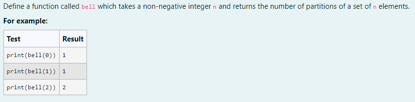 Solved Python code. Define a function called bell which | Chegg.com