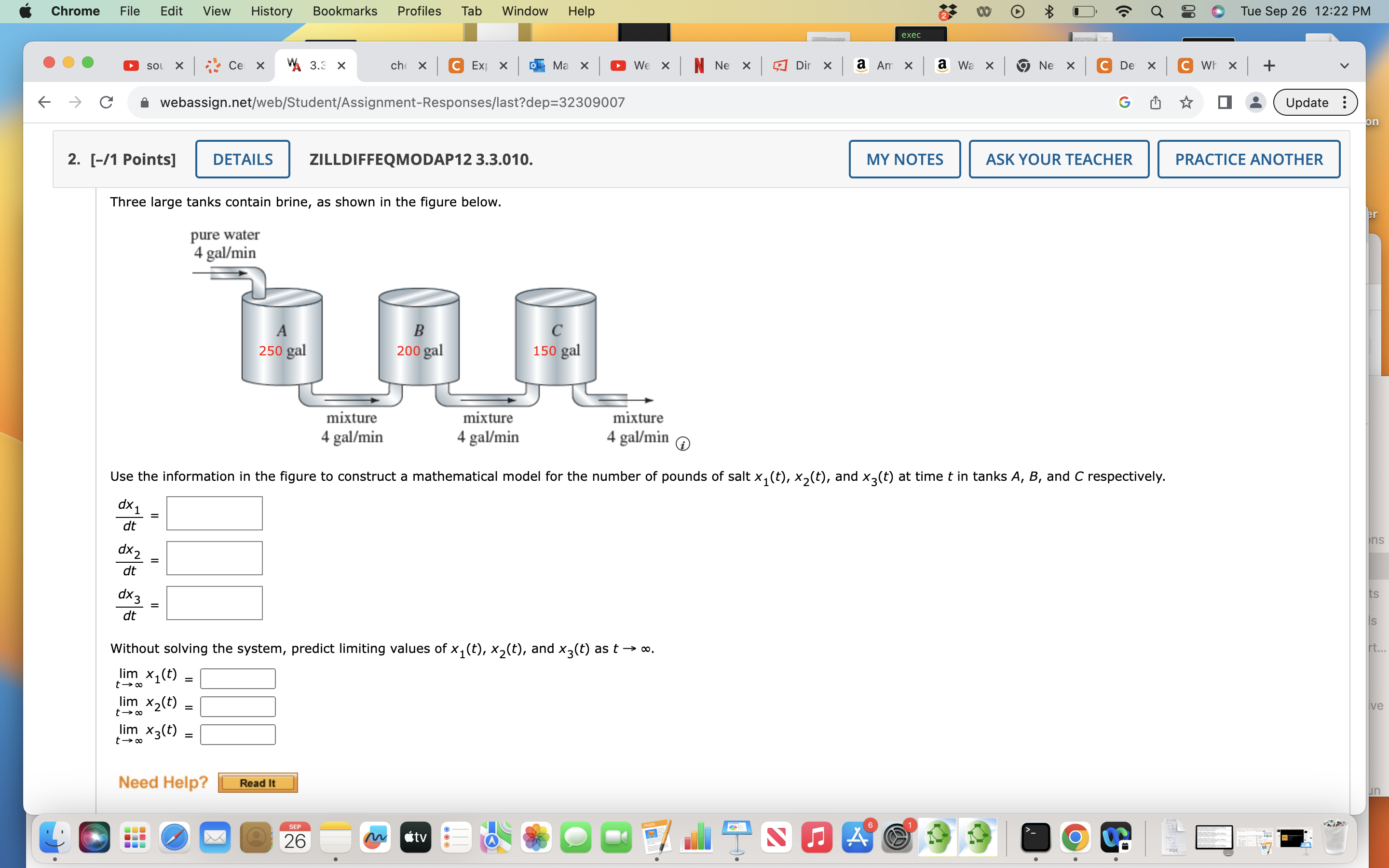 Solved Three large tanks contain brine, as shown in the | Chegg.com