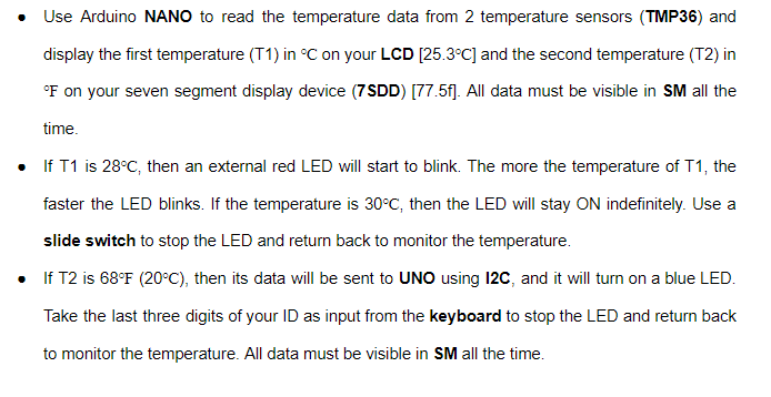Use Arduino NANO to read the temperature data from 2 | Chegg.com