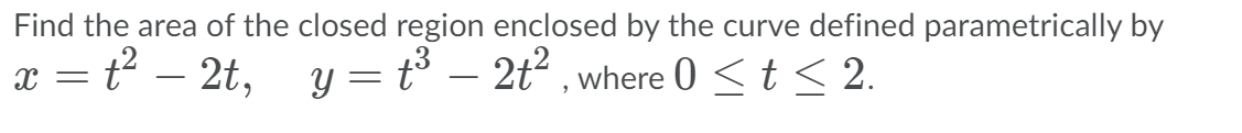 Solved Find the area of the closed region enclosed by the | Chegg.com