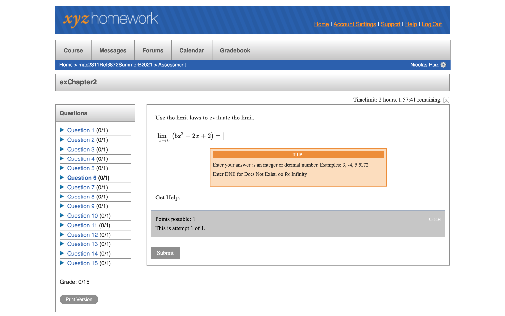 Solved xyzhomework Home | Account Settings | Support I Help | Chegg.com