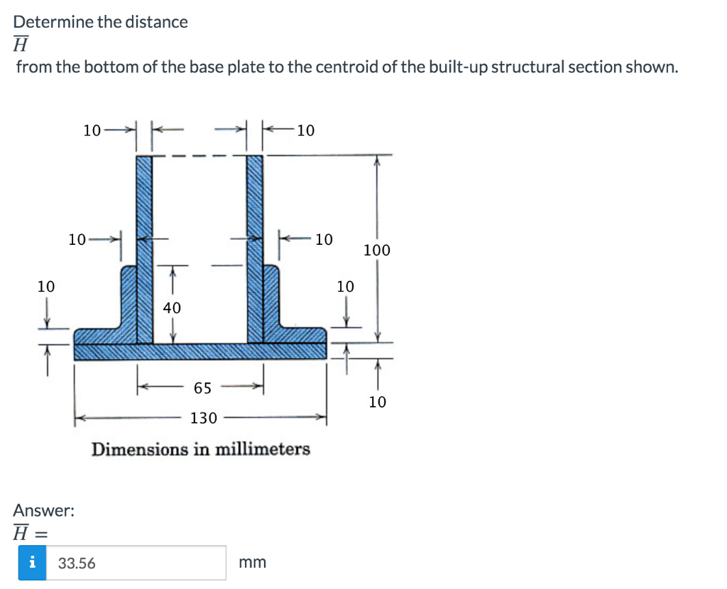 Solved Determine the distance Н from the bottom of the base | Chegg.com