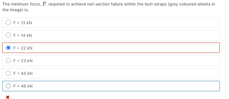 Solved 2. Net Section Tension Failure Calculation 0/1 point | Chegg.com