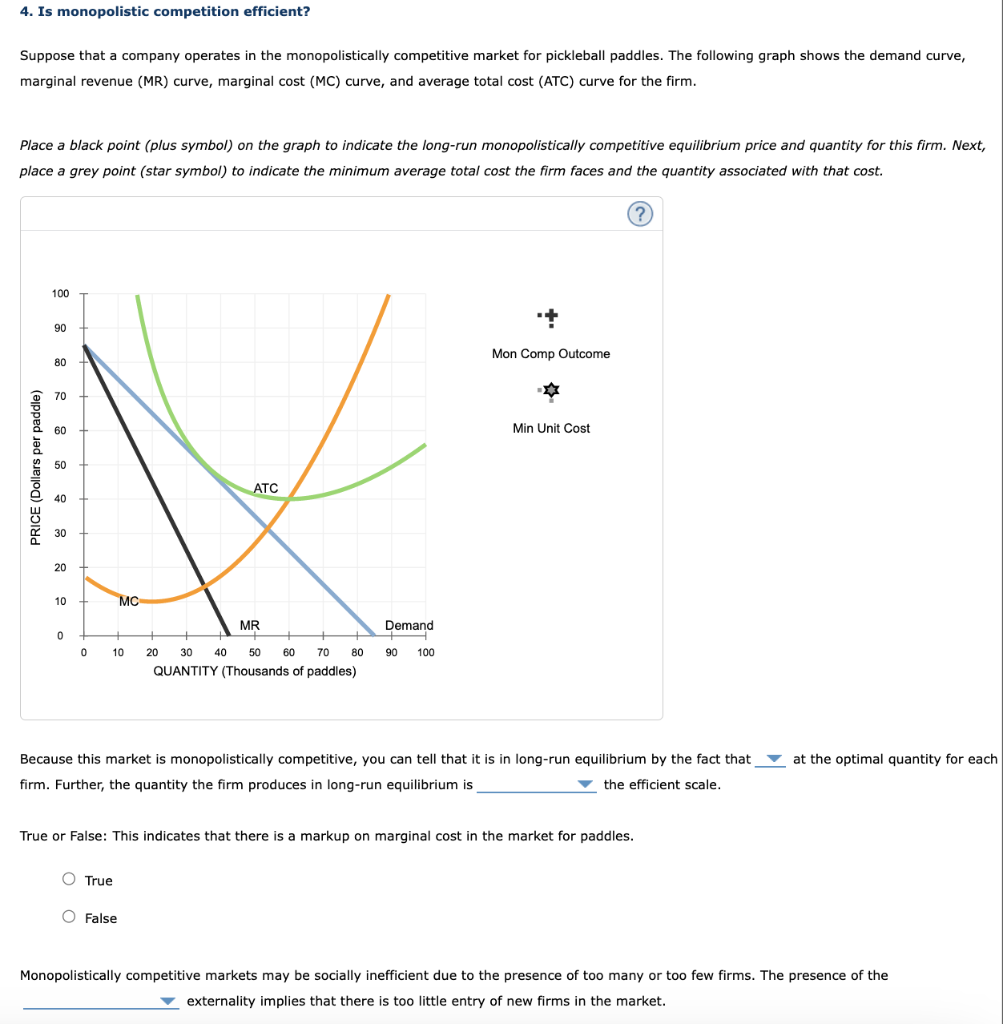 Solved 4. Is monopolistic competition efficient? Suppose | Chegg.com