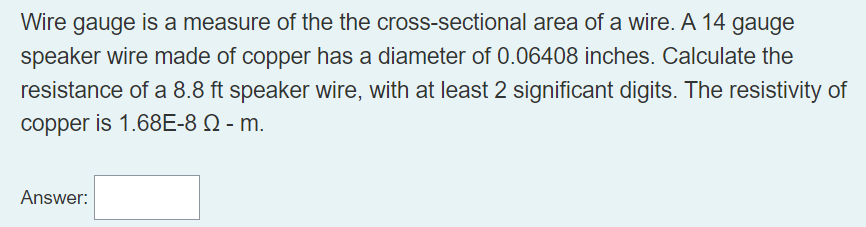 Cross Sectional Area Wire Gage List