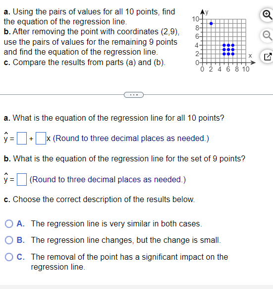 Solved a. ﻿Using the pairs of values for all 10 ﻿points, | Chegg.com