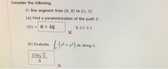 Solved Consider the following C: line segment from (0, o) to | Chegg.com