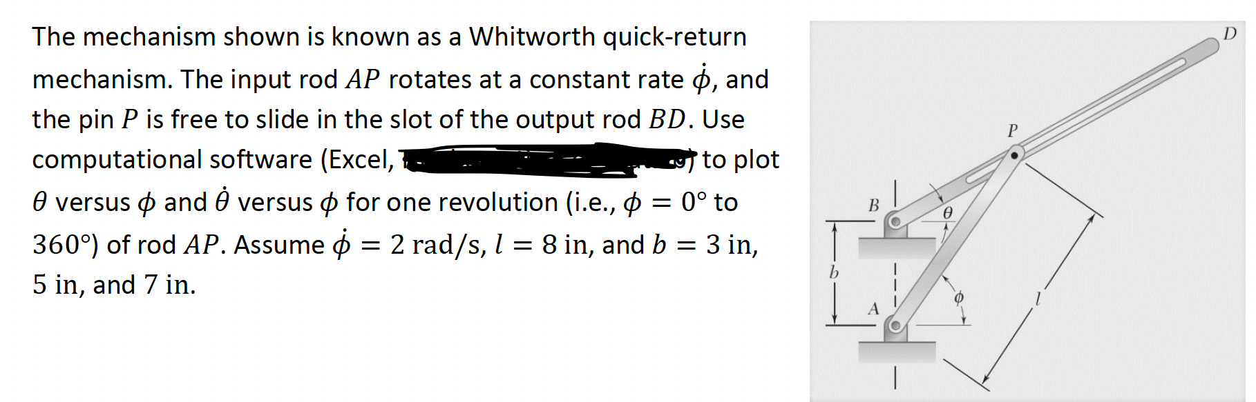 Solved The mechanism shown is known as a Whitworth | Chegg.com