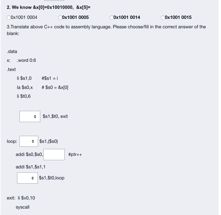 Solved 2. We know &x[0]=0x10010000, &x[5]= 0x1001 0004 | Chegg.com