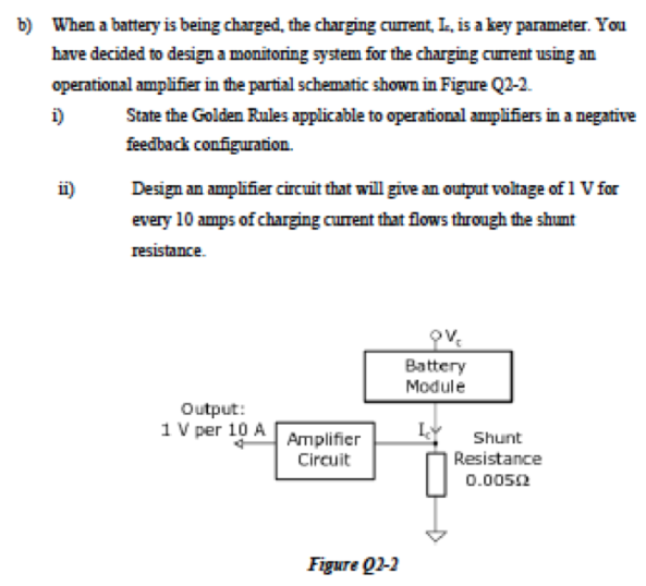 Solved b) When a battery is being charged, the charging | Chegg.com