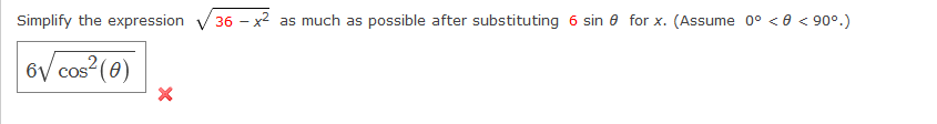 Solved Simplify the expression 36 – x2 as much as possible | Chegg.com