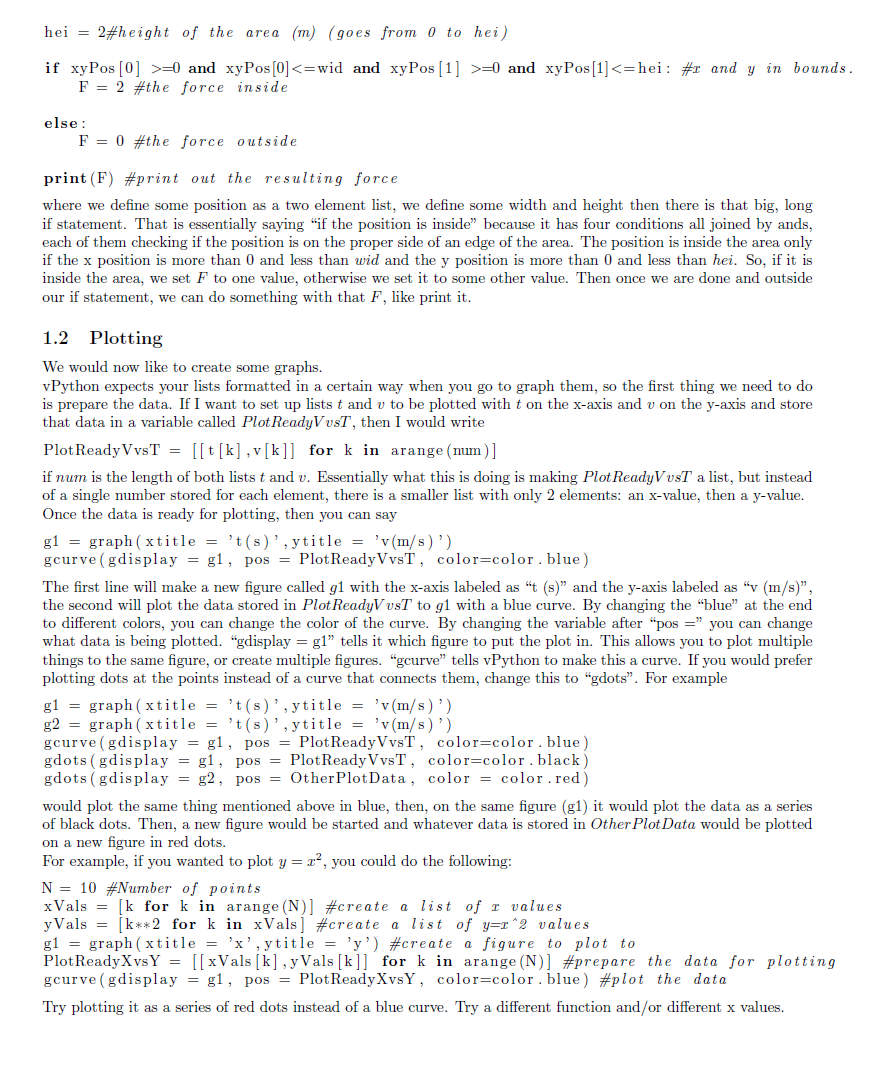 Experiment 11: Learning Even More GlowScript Purpose | Chegg.com
