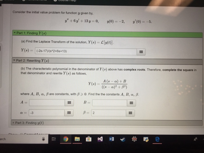 Solved Consider the initial value problem for function y | Chegg.com