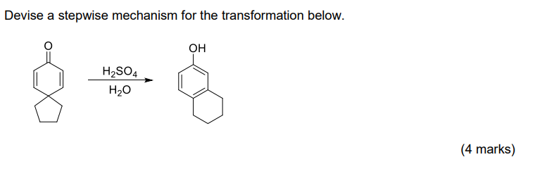 Solved Devise a stepwise mechanism for the transformation | Chegg.com