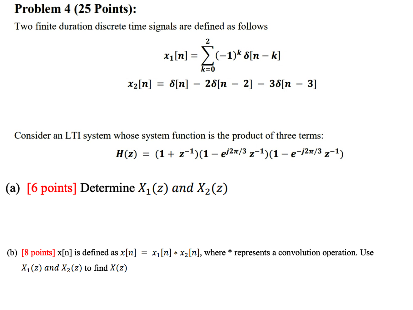 Solved Problem 4 25 Points Two Finite Duration Discrete