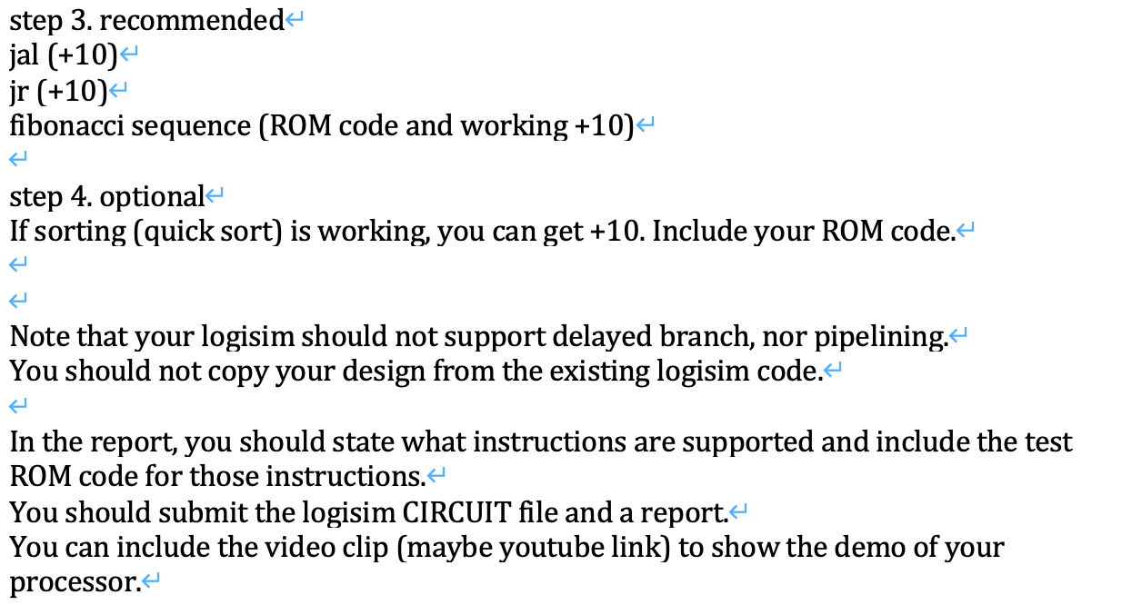 MIPS processor design using Logisim.' This is the | Chegg.com