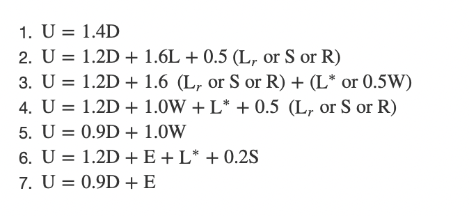 Solved = Determine the ASCE-A7 LRFD maximum combined | Chegg.com
