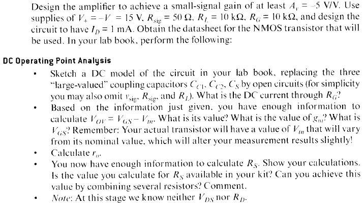 Solved PART 1: DESIGN AND SIMULATION Consider the circuit | Chegg.com