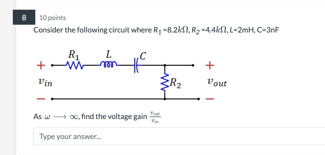 Solved 10 points Consider the following circuit where | Chegg.com Solved 10 points Consider the following circuit where | Chegg.com