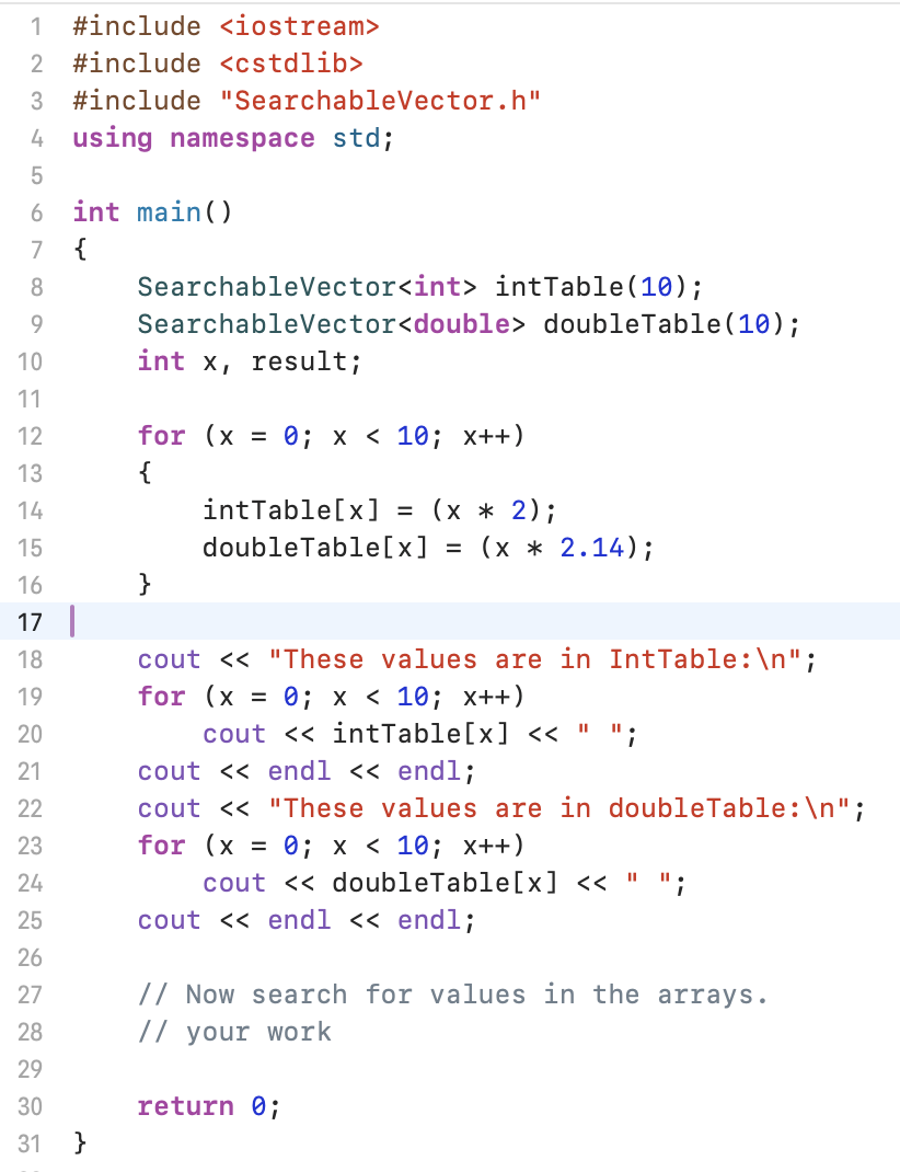 Solved Please help me finish this code in c++ | Chegg.com