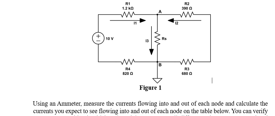 Solved Figure 1Using an Ammeter, measure the currents | Chegg.com