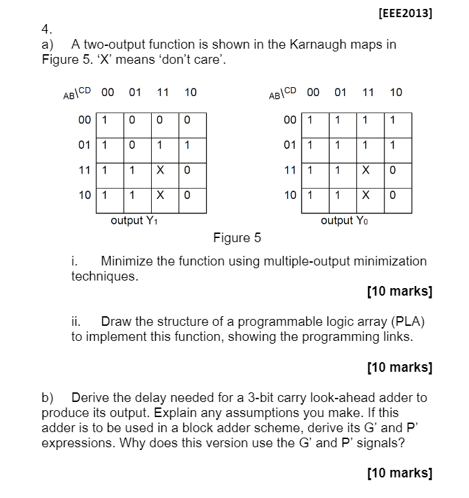 Solved [EEE 2013] 4. a) A two-output function is shown in | Chegg.com