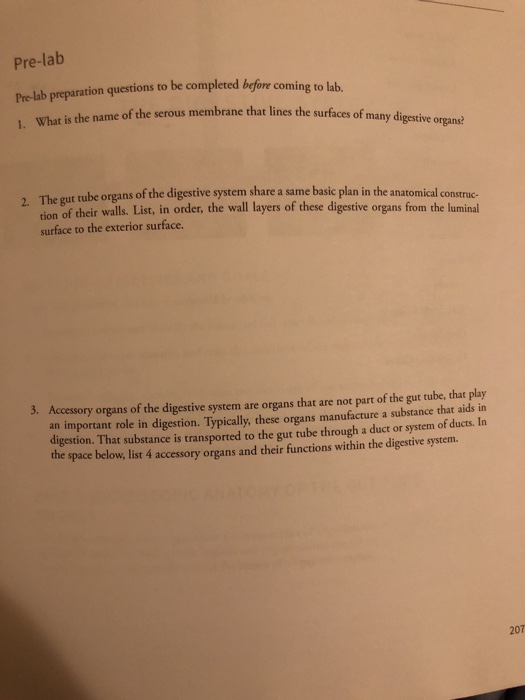 Solved Pre-lab Pre-lab preparation questions to be completed | Chegg.com