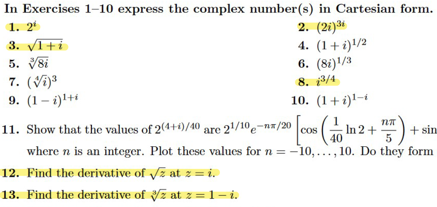 Solved In Exercises 1-10 express the complex number(s) in | Chegg.com